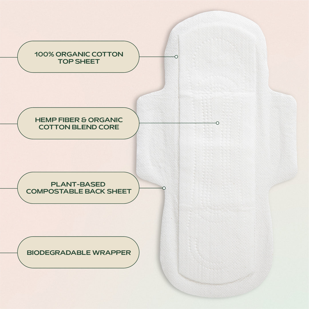 Organic hemp-based super pads for your period ~ Hempress Hygienics