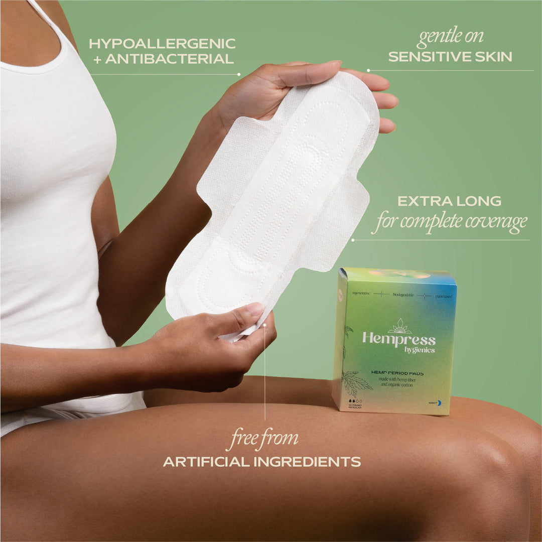 Natural Hemp pads for your period ~ Hempress Hygenics – Hempress Hygienics